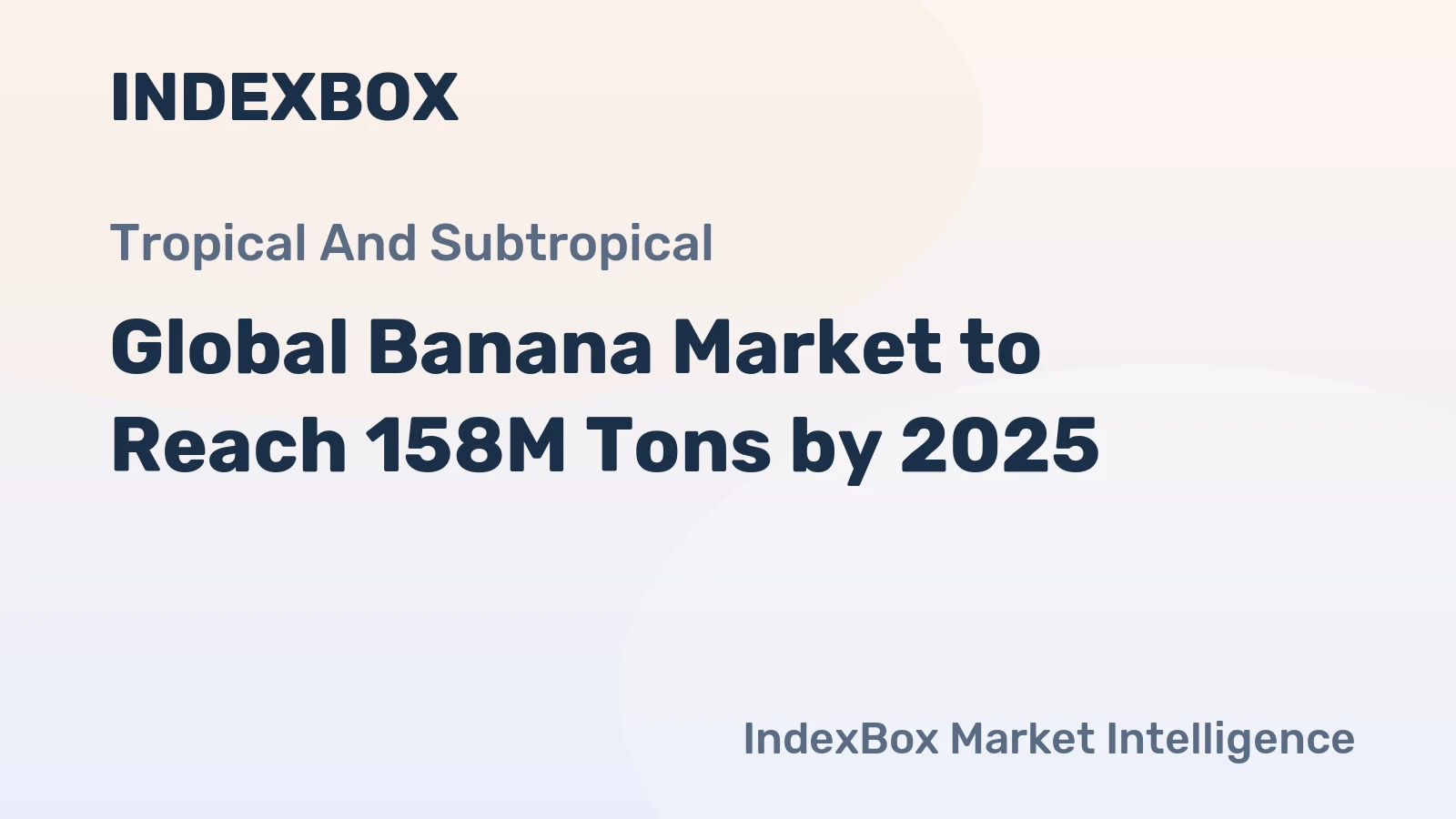 Global Banana Market to Reach 158M Tons by 2025