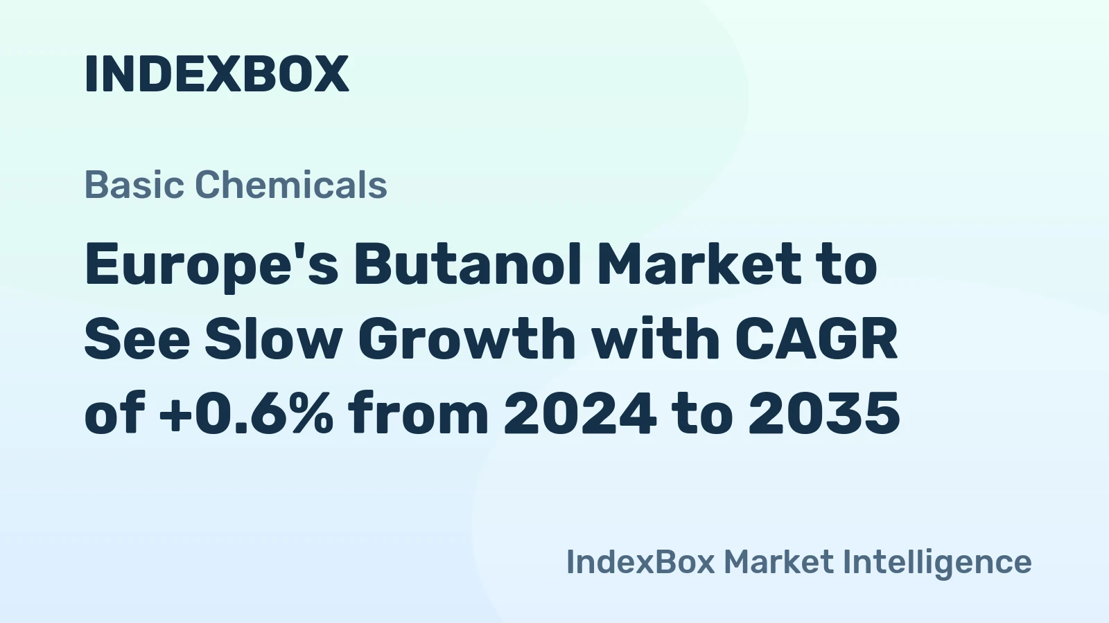 Europe's Butanol Market to See Slow Growth with CAGR of +0.6% from 2024 to 2035
