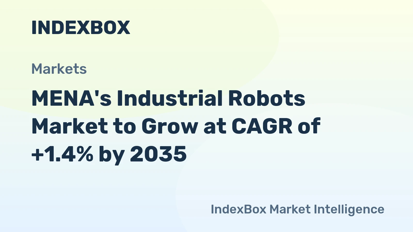MENA's Industrial Robots Market to Grow at CAGR of +1.4% by 2035