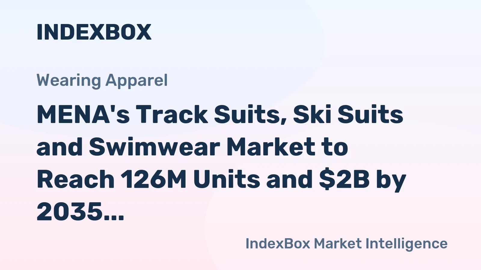MENA's Track Suits, Ski Suits and Swimwear Market to Reach 126M Units and $2B by 2035