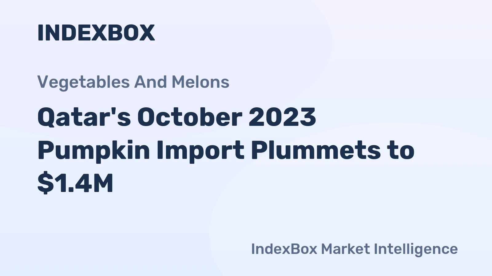 Qatar's October 2023 Pumpkin Import Plummets to $1.4M