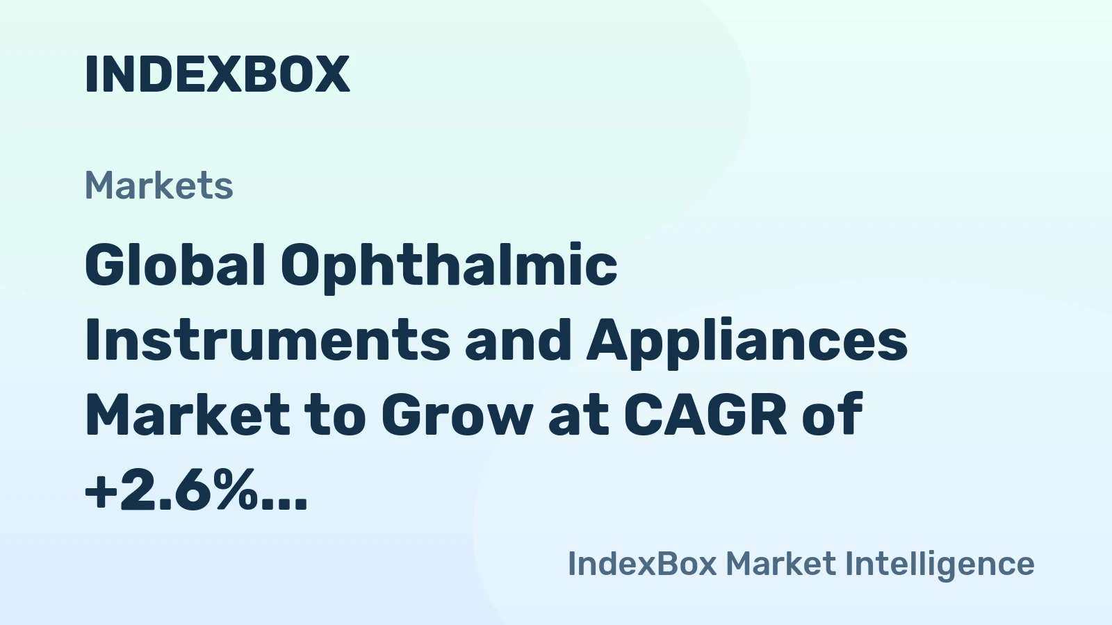 Global Ophthalmic Instruments and Appliances Market to Grow at CAGR of +2.6%, Reaching 415M Units by 2035