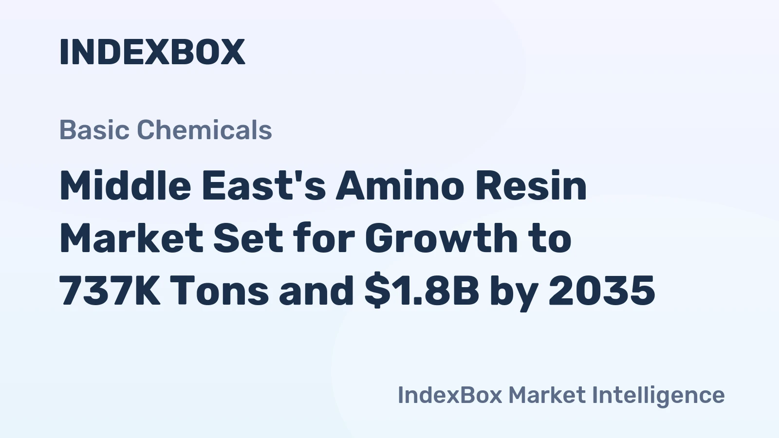 Middle East's Amino Resin Market Set for Growth to 737K Tons and $1.8B by 2035