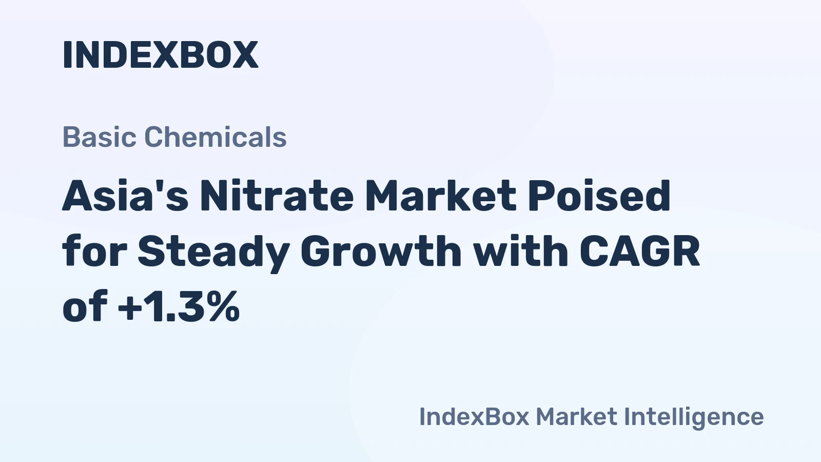 Asia's Nitrate Market Poised for Steady Growth with CAGR of +1.3%