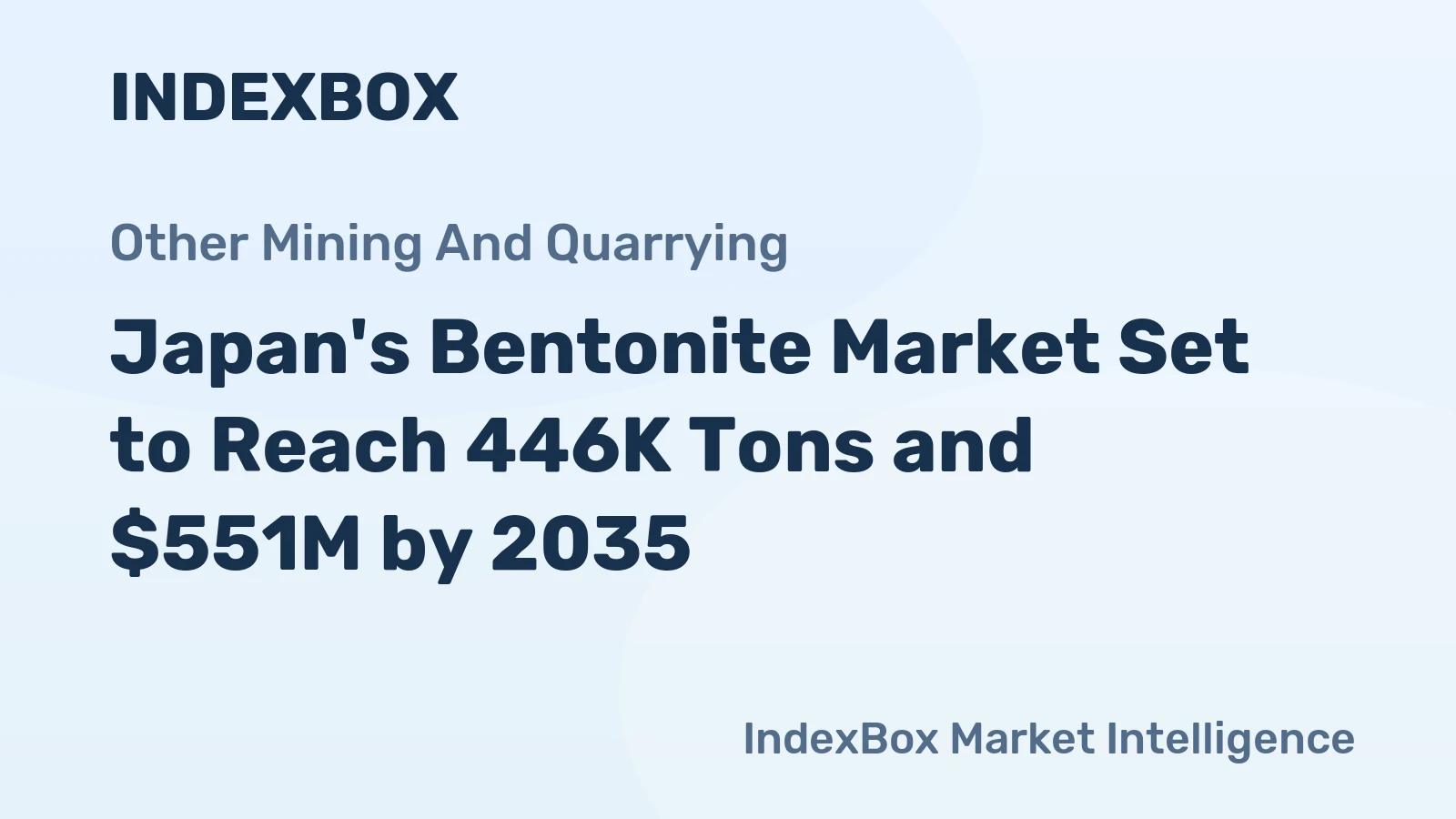 Japan's Bentonite Market Set to Reach 446K Tons and $551M by 2035