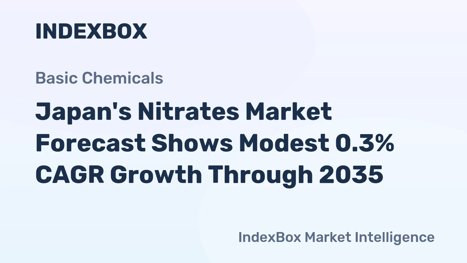 Japan's Nitrates Market Forecast Shows Modest 0.3% CAGR Growth Through 2035