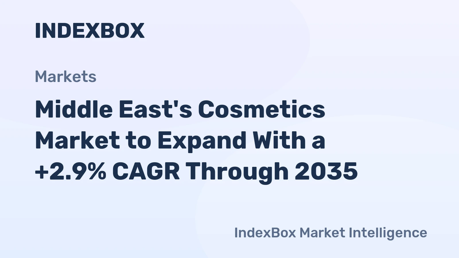 Middle East's Cosmetics Market to Expand With a +2.9% CAGR Through 2035