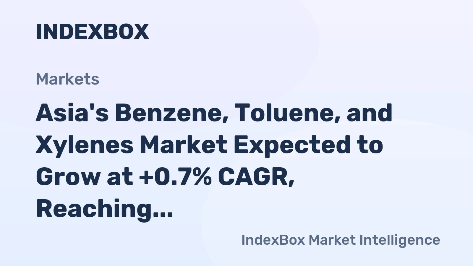 Asia's Benzene, Toluene, and Xylenes Market Expected to Grow at +0.7% CAGR, Reaching 8.4M Tons by 2035