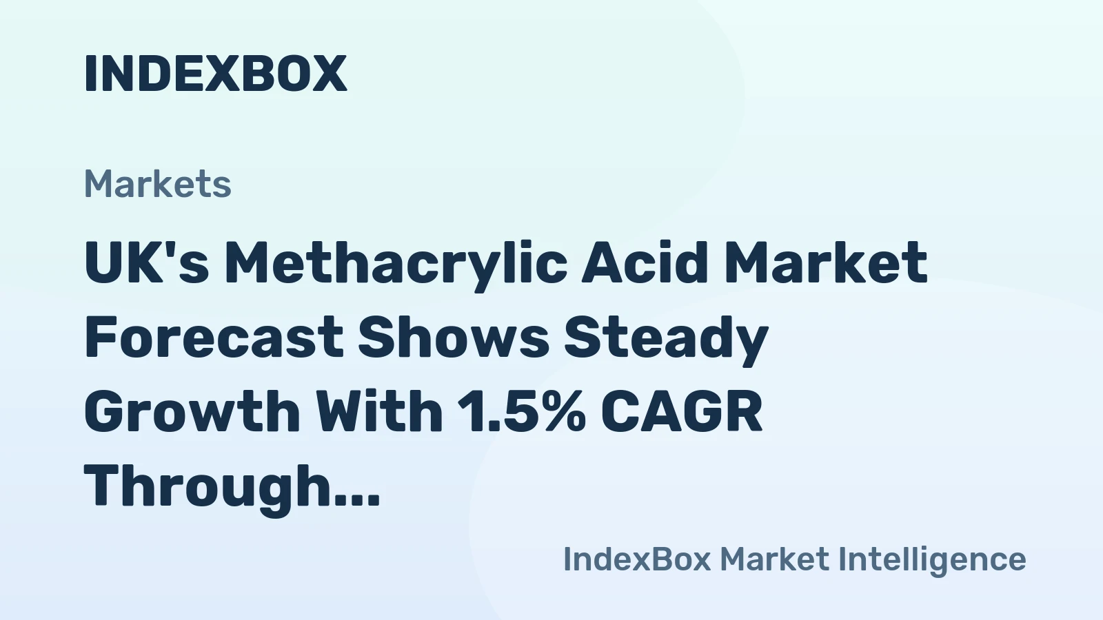UK's Methacrylic Acid Market Forecast Shows Steady Growth With 1.5% CAGR Through 2035