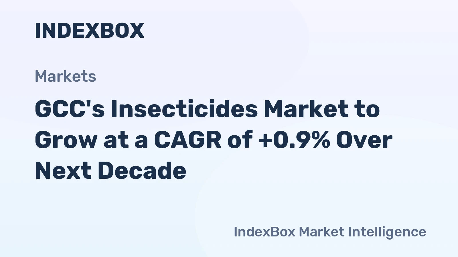 GCC's Insecticides Market to Grow at a CAGR of +0.9% Over Next Decade
