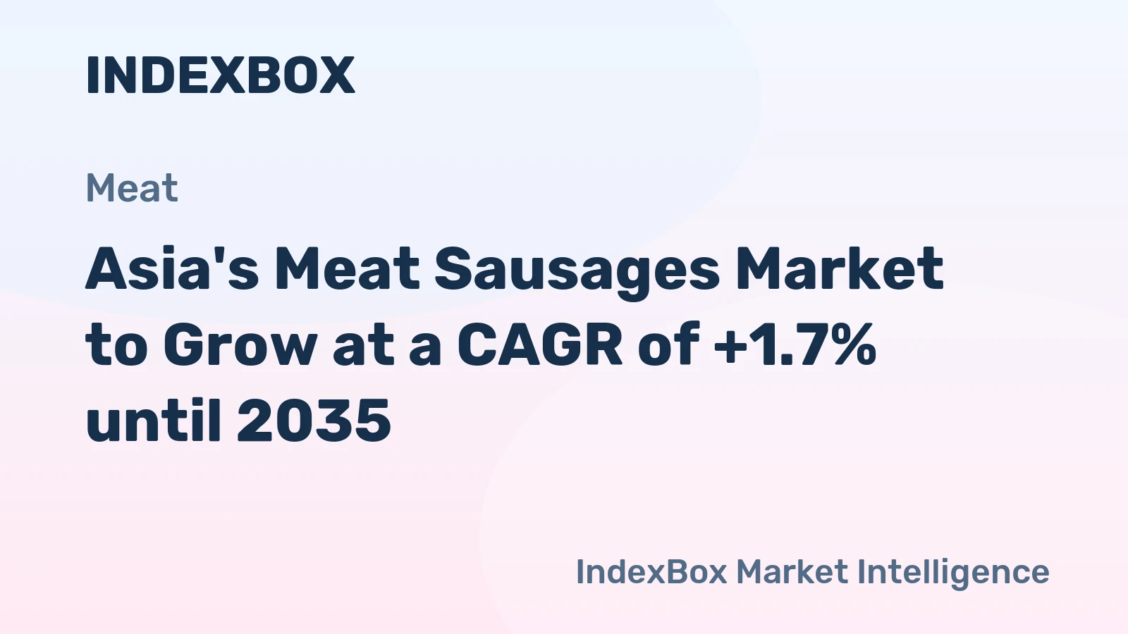 Asia's Meat Sausages Market to Grow at a CAGR of +1.7% until 2035