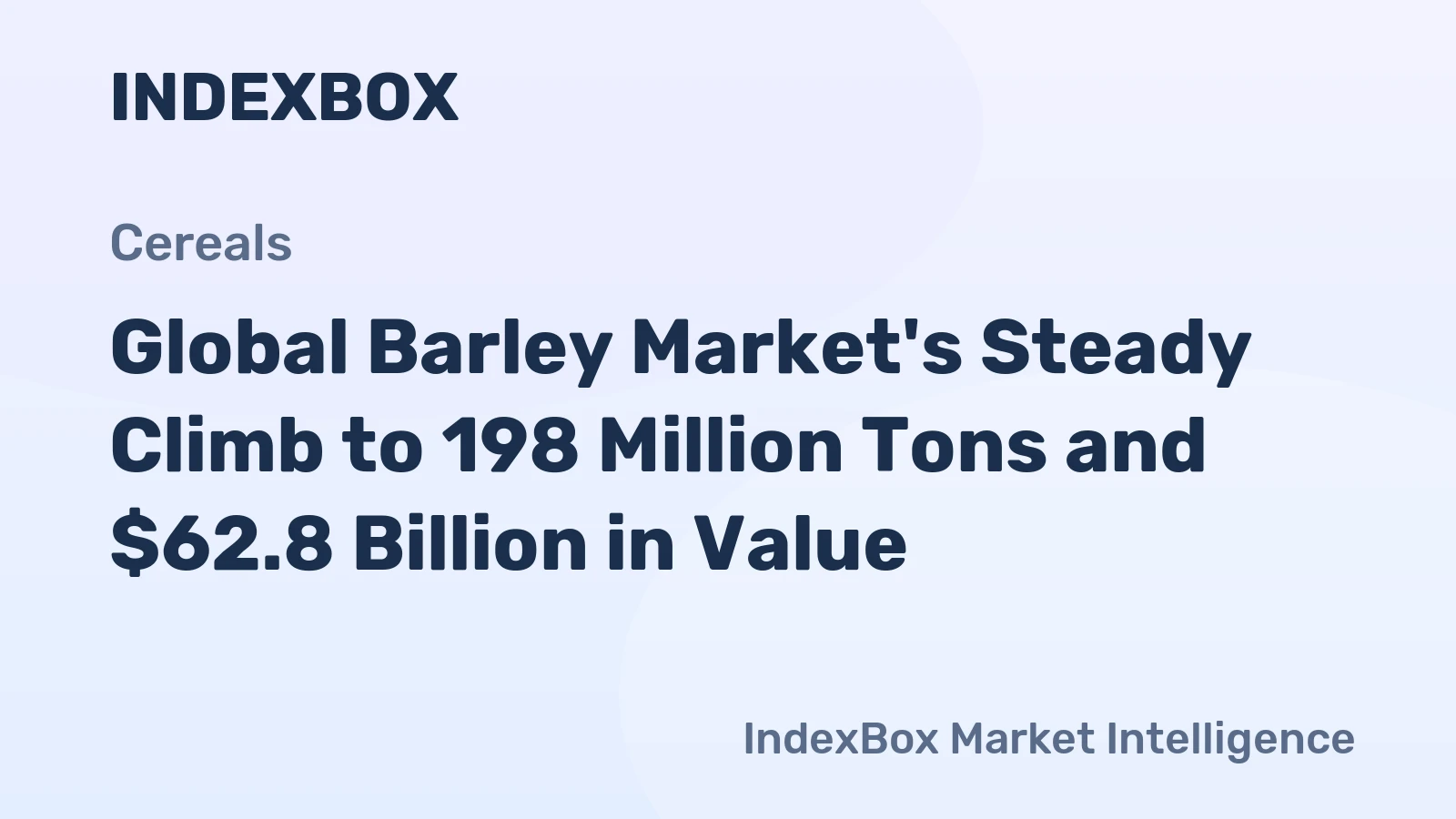 Global Barley Market's Steady Climb to 198 Million Tons and $62.8 Billion in Value