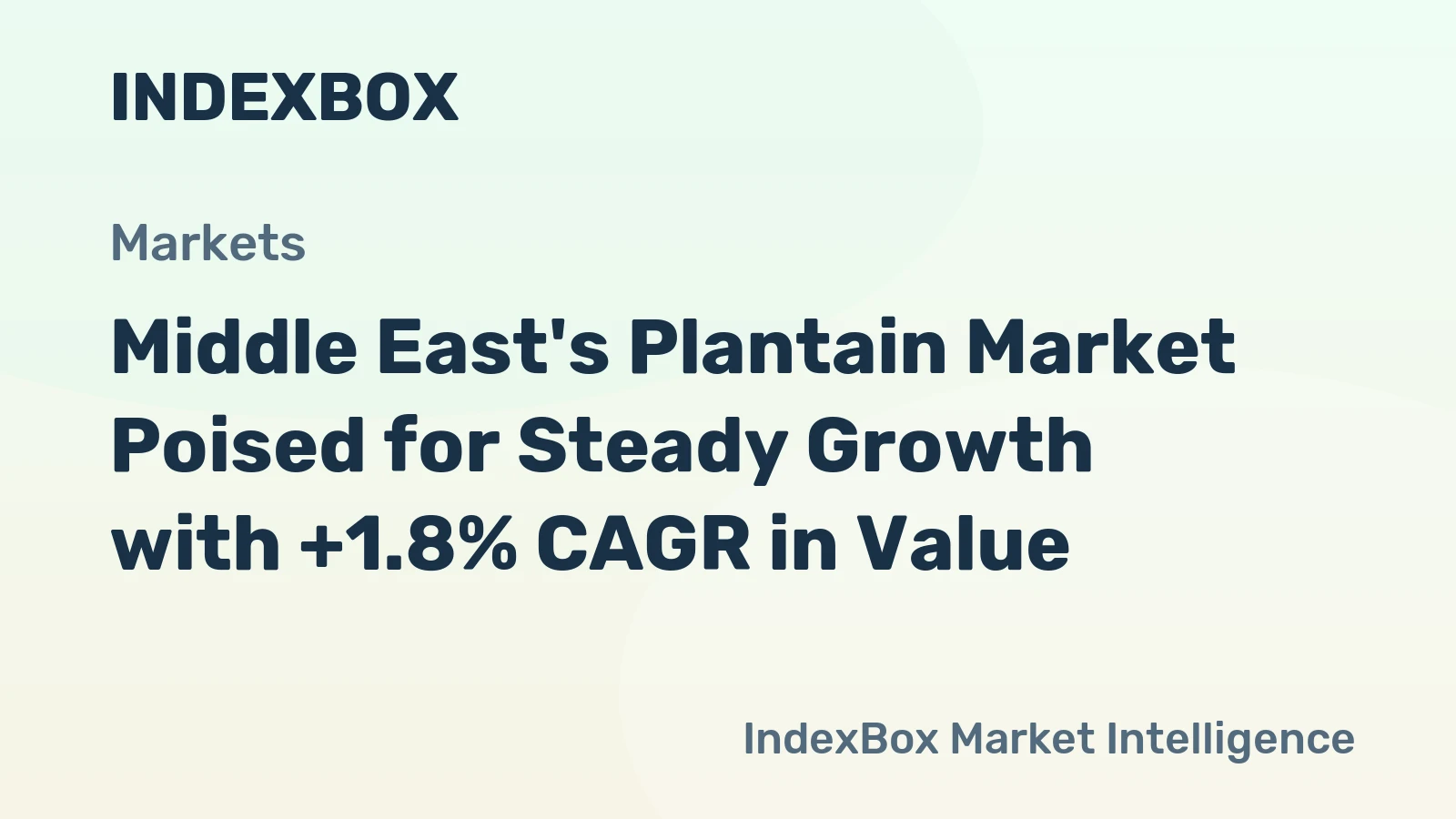 Middle East's Plantain Market Poised for Steady Growth with +1.8% CAGR in Value