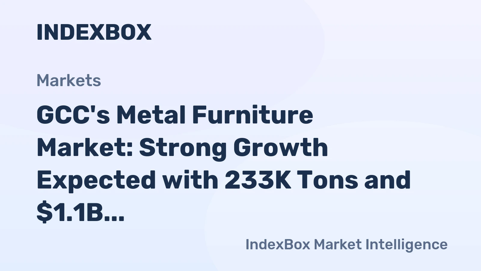 GCC's Metal Furniture Market: Strong Growth Expected with 233K Tons and $1.1B Value Forecasted by 2035