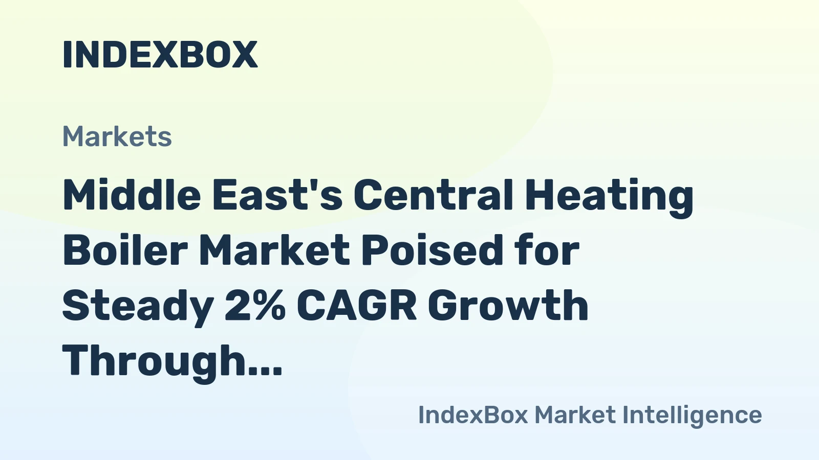 Middle East's Central Heating Boiler Market Poised for Steady 2% CAGR Growth Through 2035