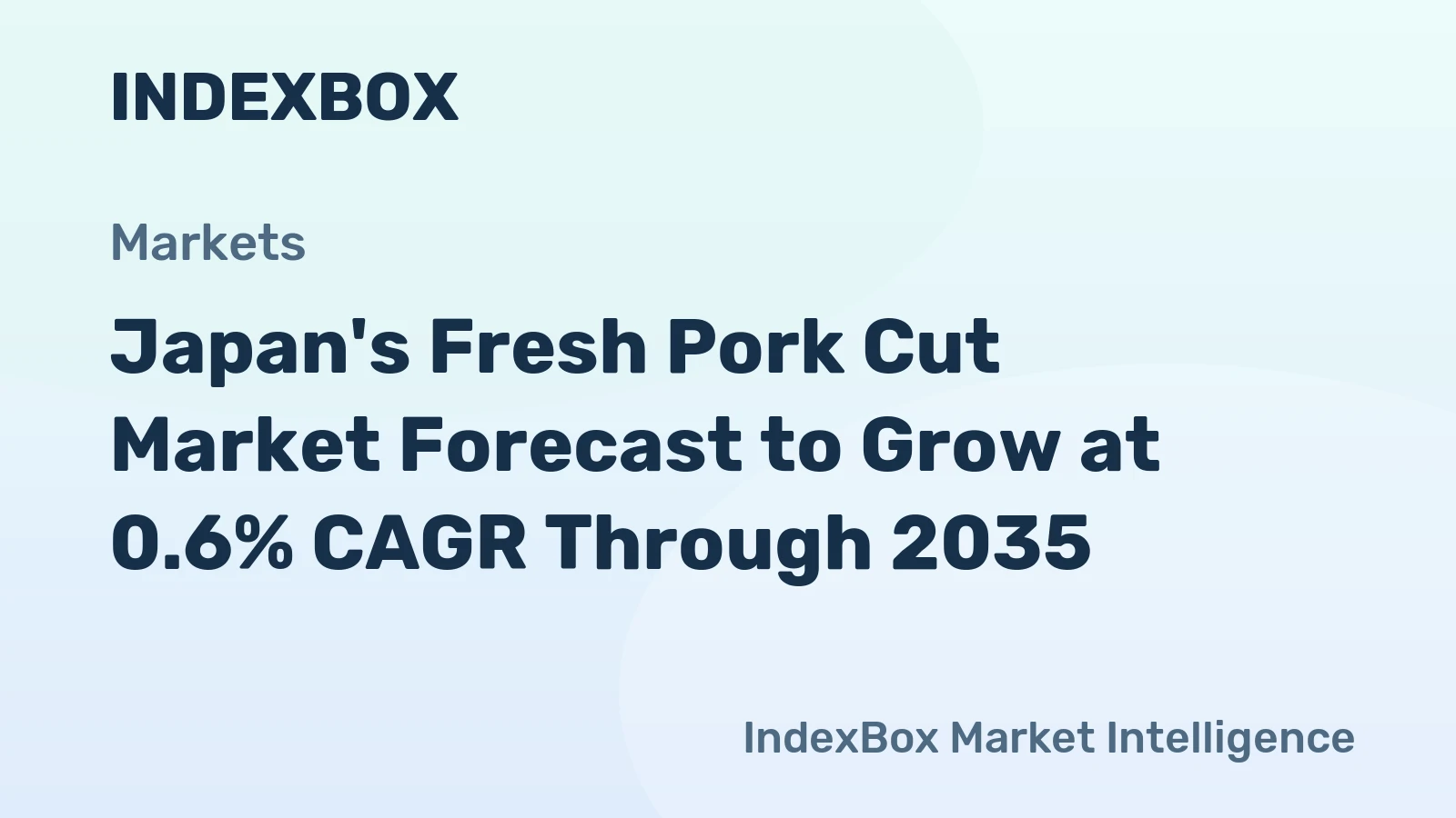 Japan's Fresh Pork Cut Market Forecast to Grow at 0.6% CAGR Through 2035
