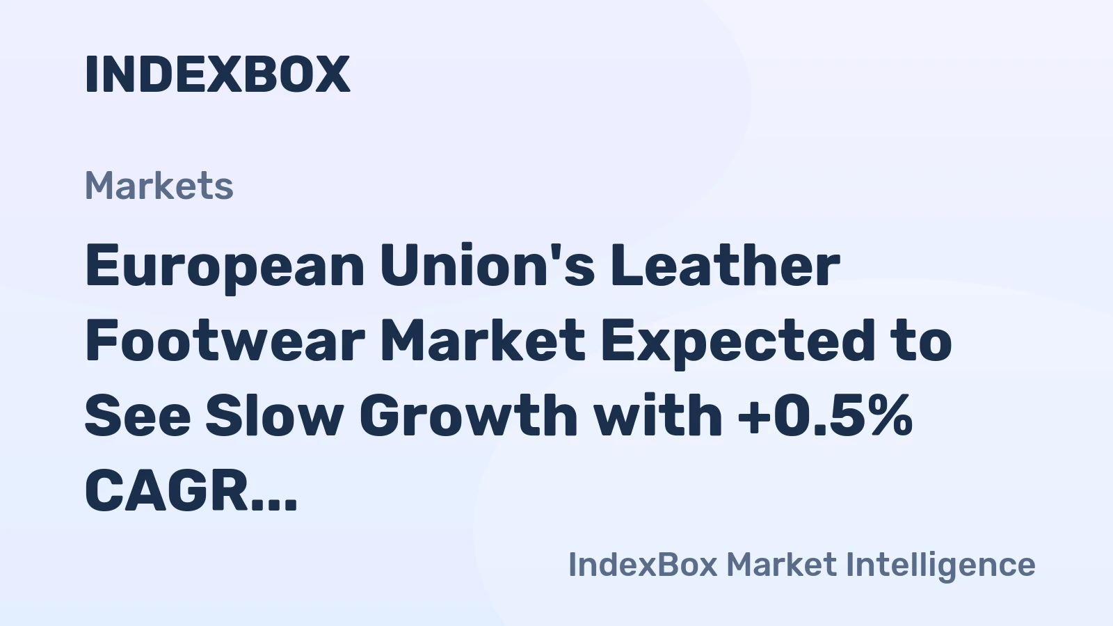 European Union's Leather Footwear Market Expected to See Slow Growth with +0.5% CAGR