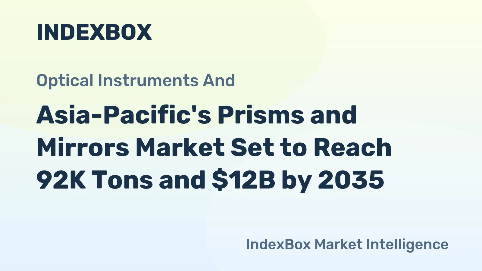 Asia-Pacific's Prisms and Mirrors Market Set to Reach 92K Tons and $12B by 2035