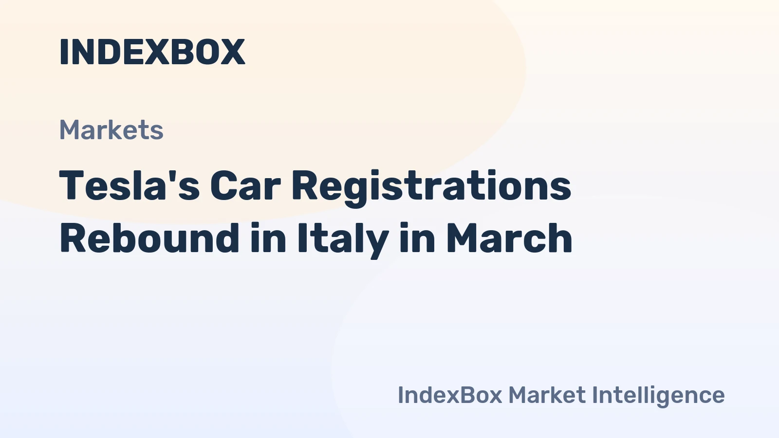 Tesla's Car Registrations Rebound in Italy in March
