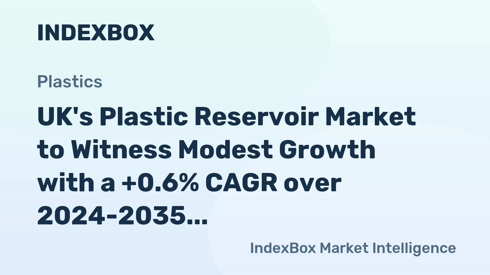 UK's Plastic Reservoir Market to Witness Modest Growth with a +0.6% CAGR over 2024-2035
