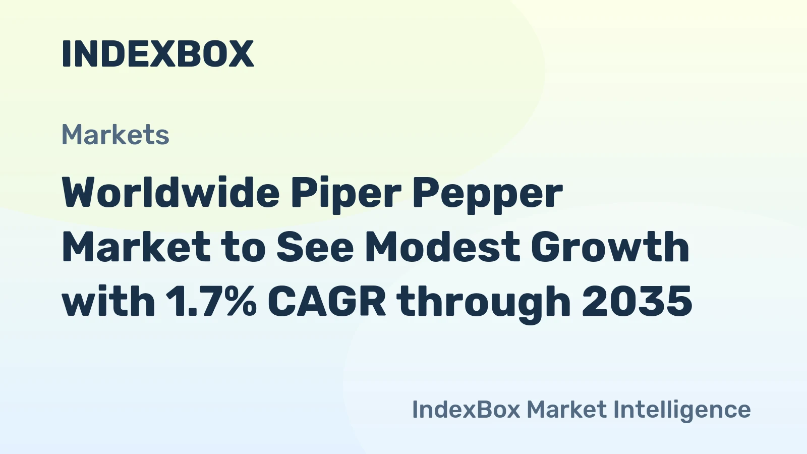 Worldwide Piper Pepper Market to See Modest Growth with 1.7% CAGR through 2035