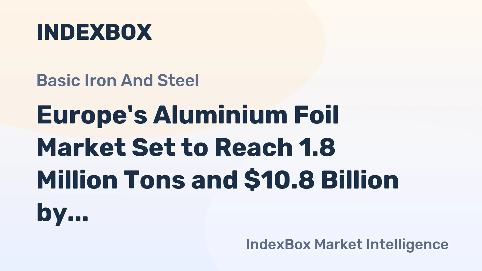 Europe's Aluminium Foil Market Set to Reach 1.8 Million Tons and $10.8 Billion by 2035