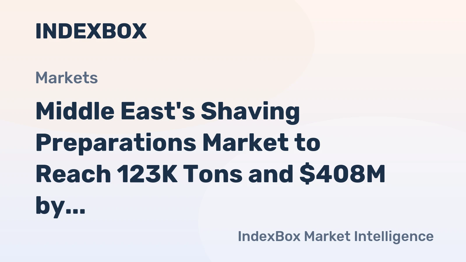 Middle East's Shaving Preparations Market to Reach 123K Tons and $408M by 2035