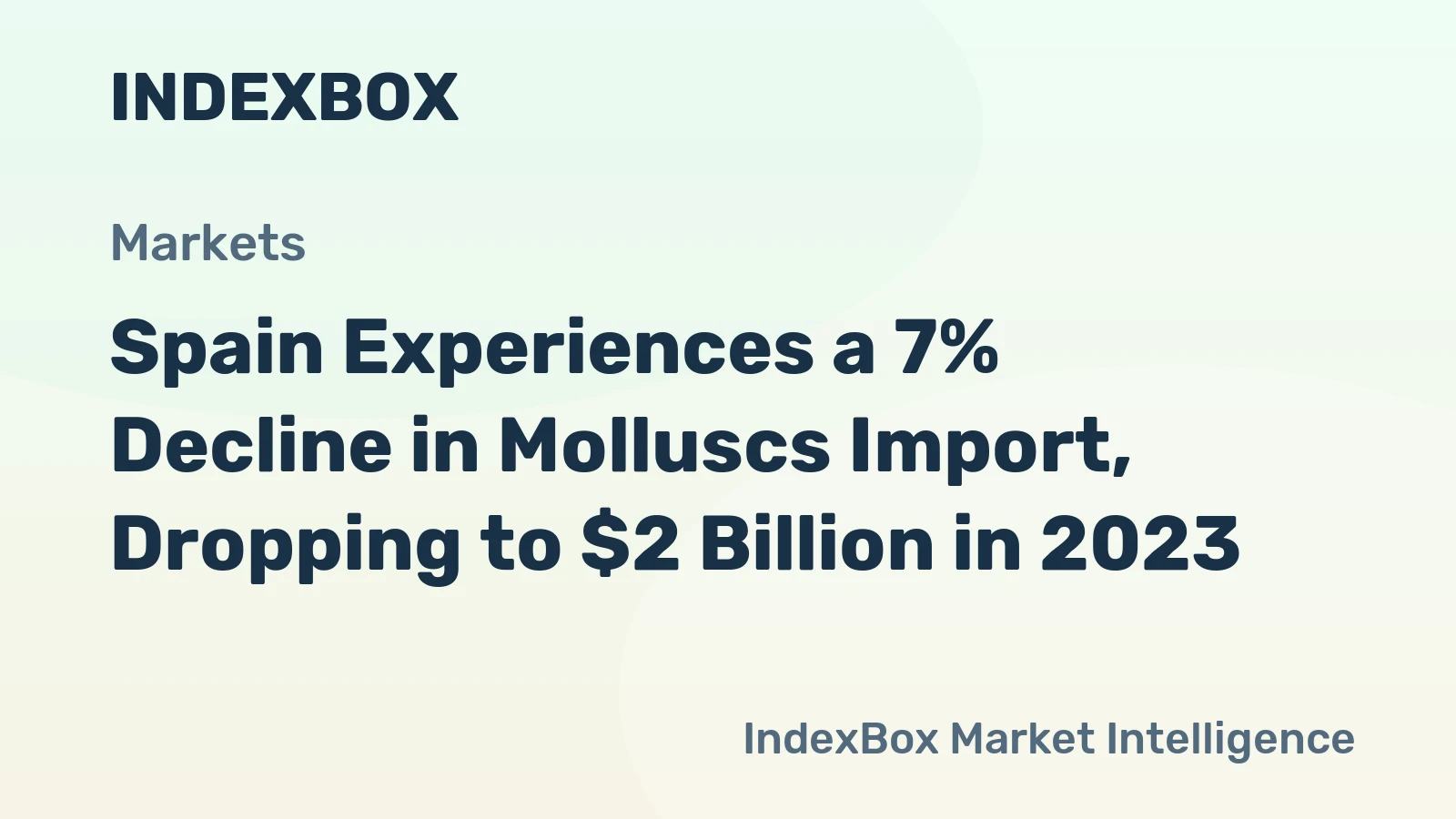 Spain Experiences a 7% Decline in Molluscs Import, Dropping to $2 Billion in 2023