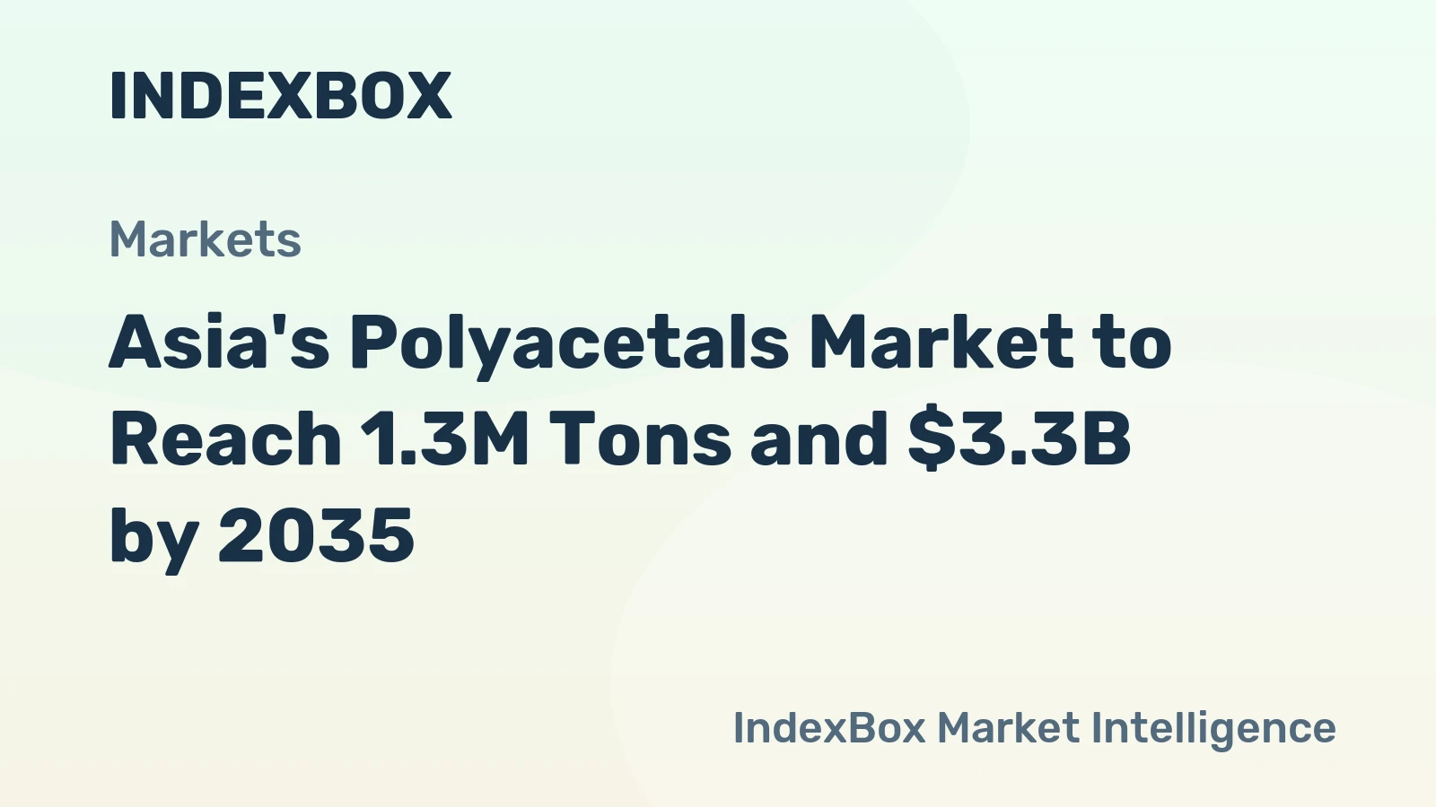 Asia's Polyacetals Market to Reach 1.3M Tons and $3.3B by 2035