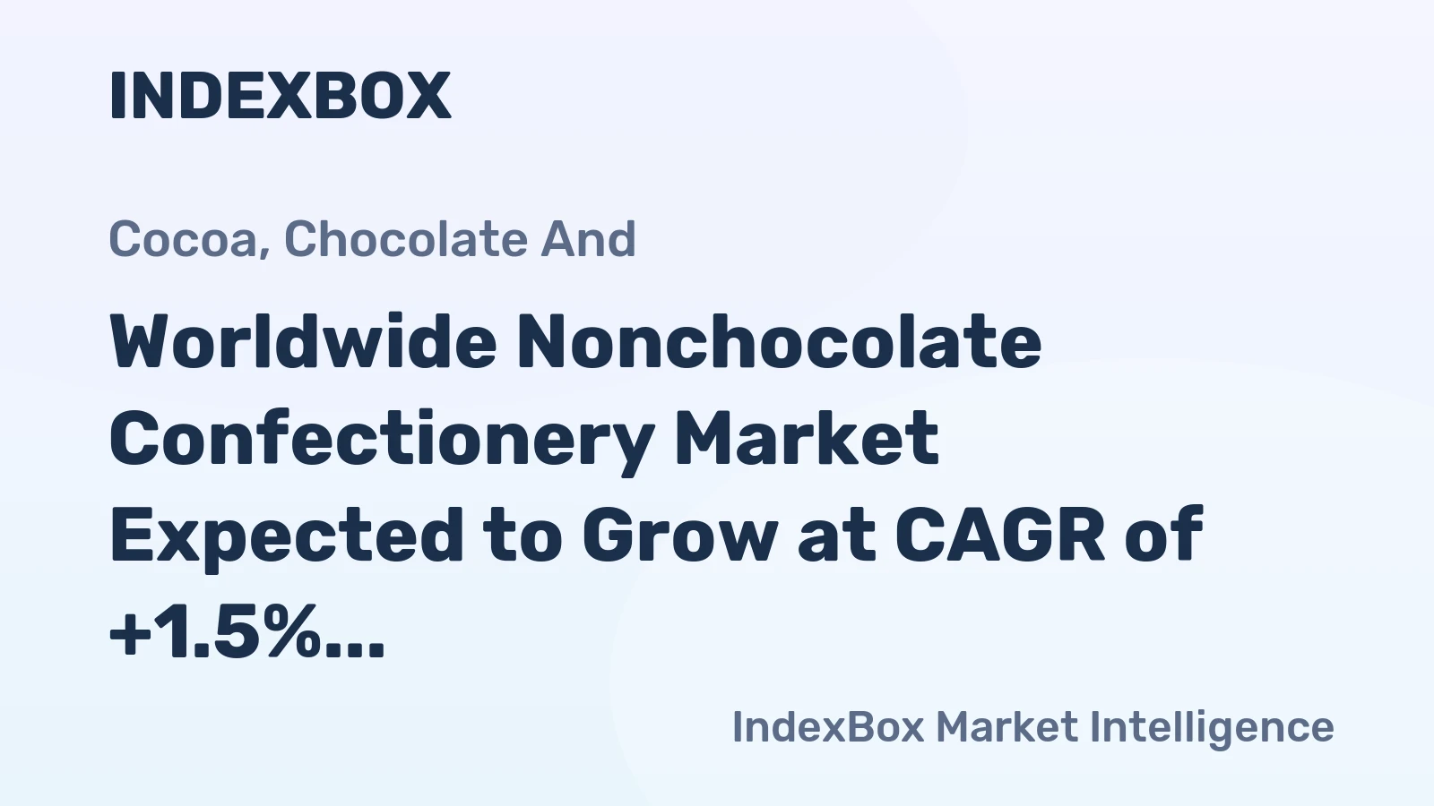Worldwide Nonchocolate Confectionery Market Expected to Grow at CAGR of +1.5% to Reach $84.7B by 2035