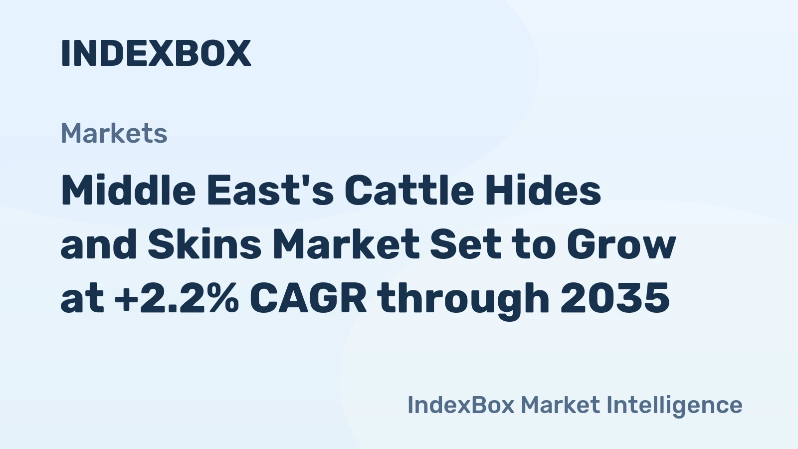 Middle East's Cattle Hides and Skins Market Set to Grow at +2.2% CAGR through 2035