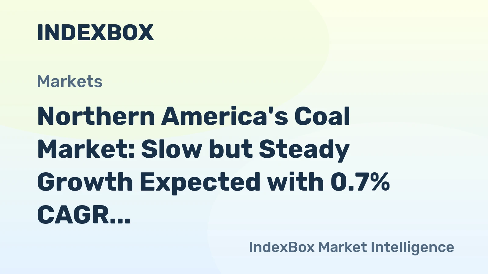 Northern America's Coal Market: Slow but Steady Growth Expected with 0.7% CAGR