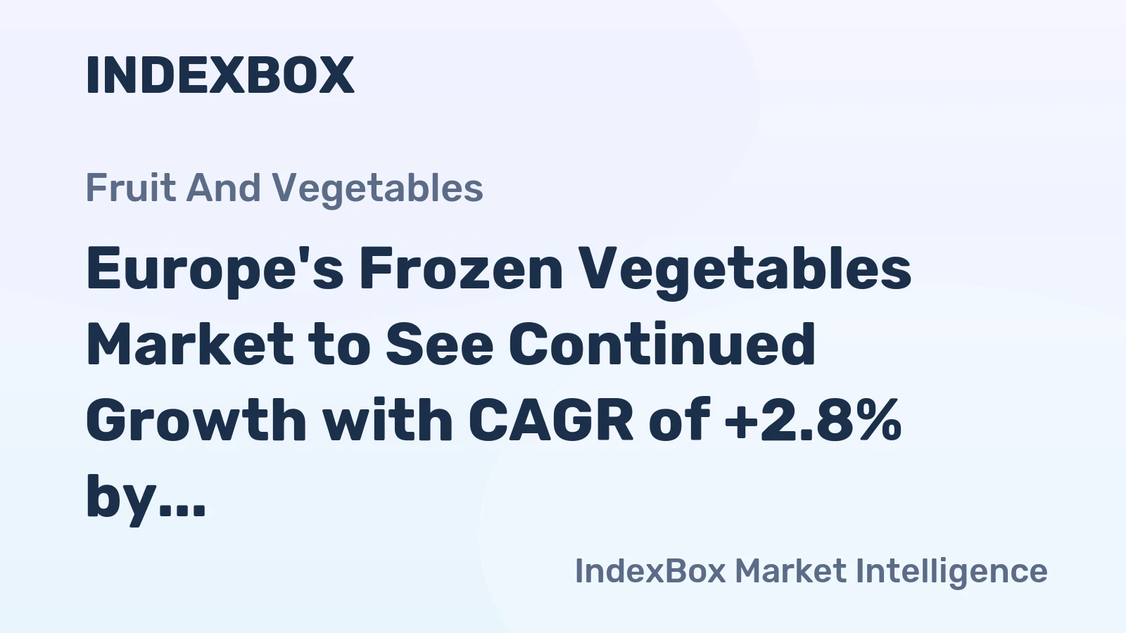 Europe's Frozen Vegetables Market to See Continued Growth with CAGR of +2.8% by 2035