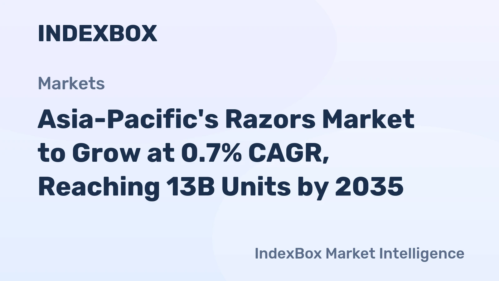 Asia-Pacific's Razors Market to Grow at 0.7% CAGR, Reaching 13B Units by 2035