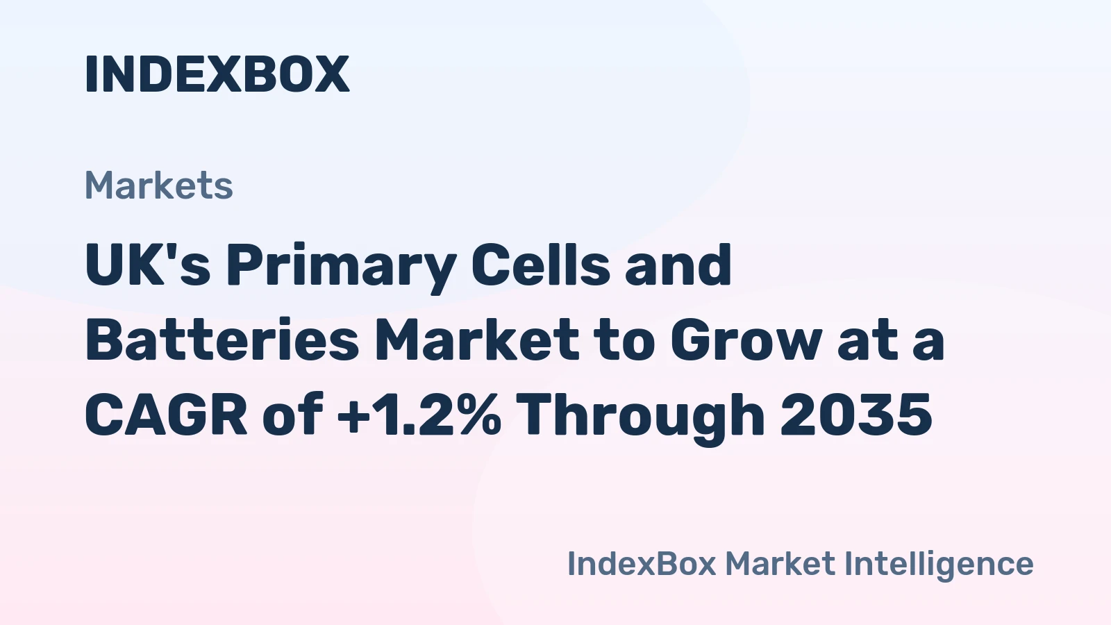UK's Primary Cells and Batteries Market to Grow at a CAGR of +1.2% Through 2035