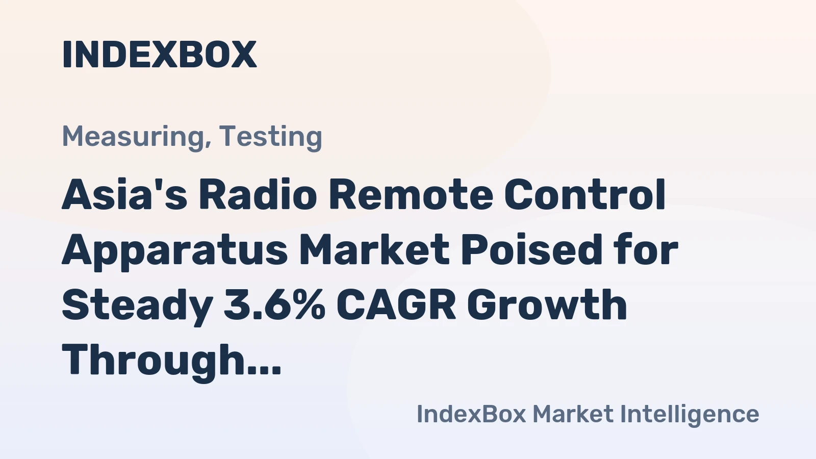 Asia's Radio Remote Control Apparatus Market Poised for Steady 3.6% CAGR Growth Through 2035