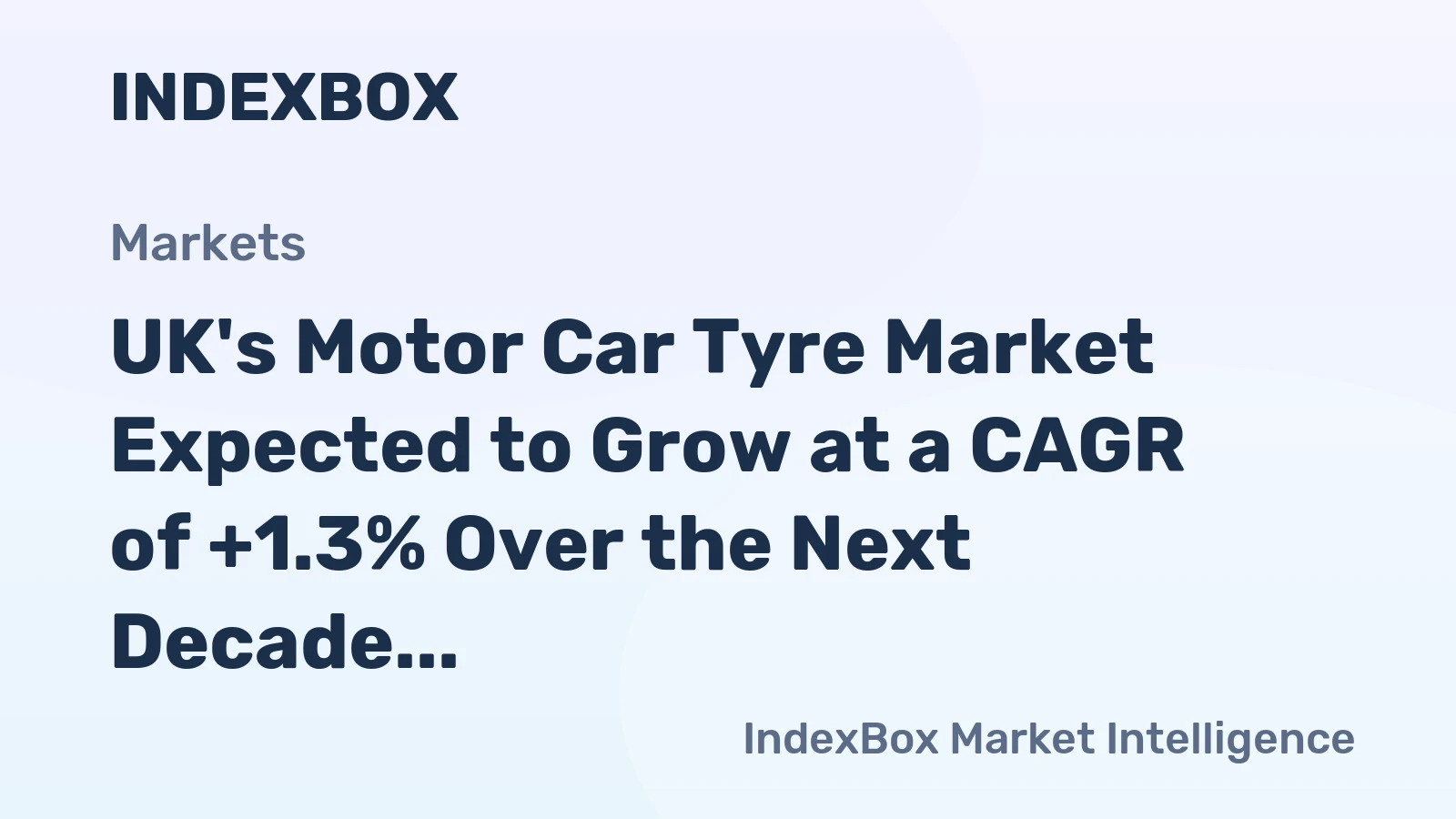 UK's Motor Car Tyre Market Expected to Grow at a CAGR of +1.3% Over the Next Decade