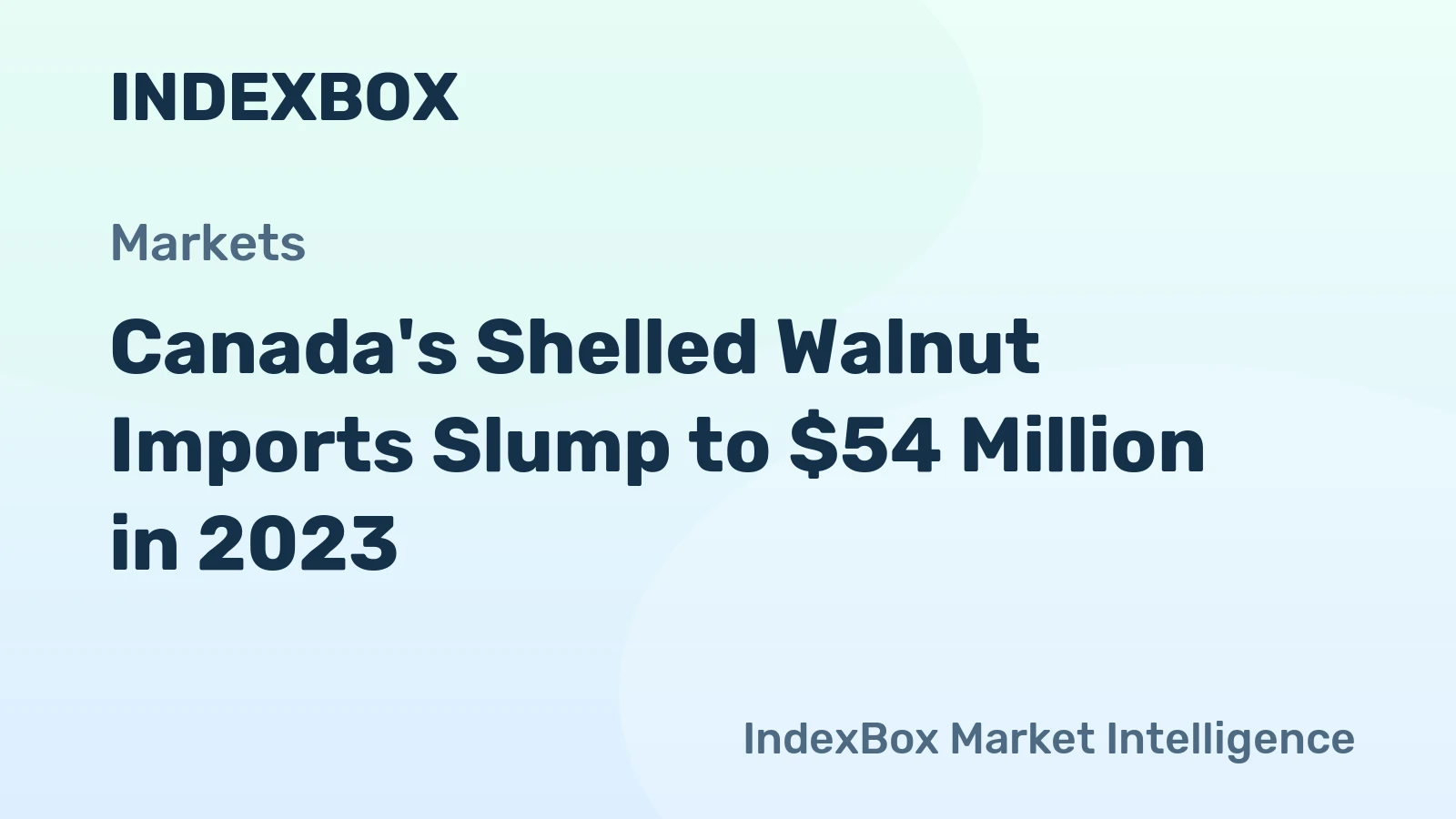 Canada's Shelled Walnut Imports Slump to $54 Million in 2023
