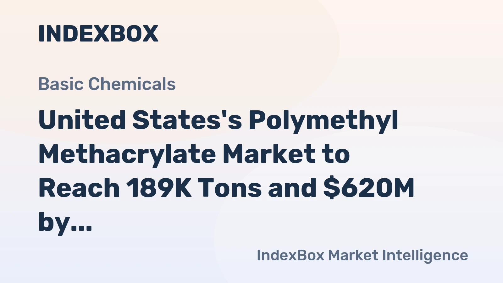 United States's Polymethyl Methacrylate Market to Reach 189K Tons and $620M by 2035, Driven by Increasing Demand