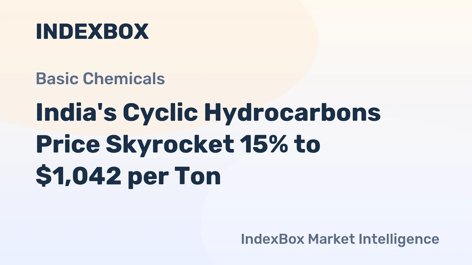 India's Cyclic Hydrocarbons Price Skyrocket 15% to $1,042 per Ton