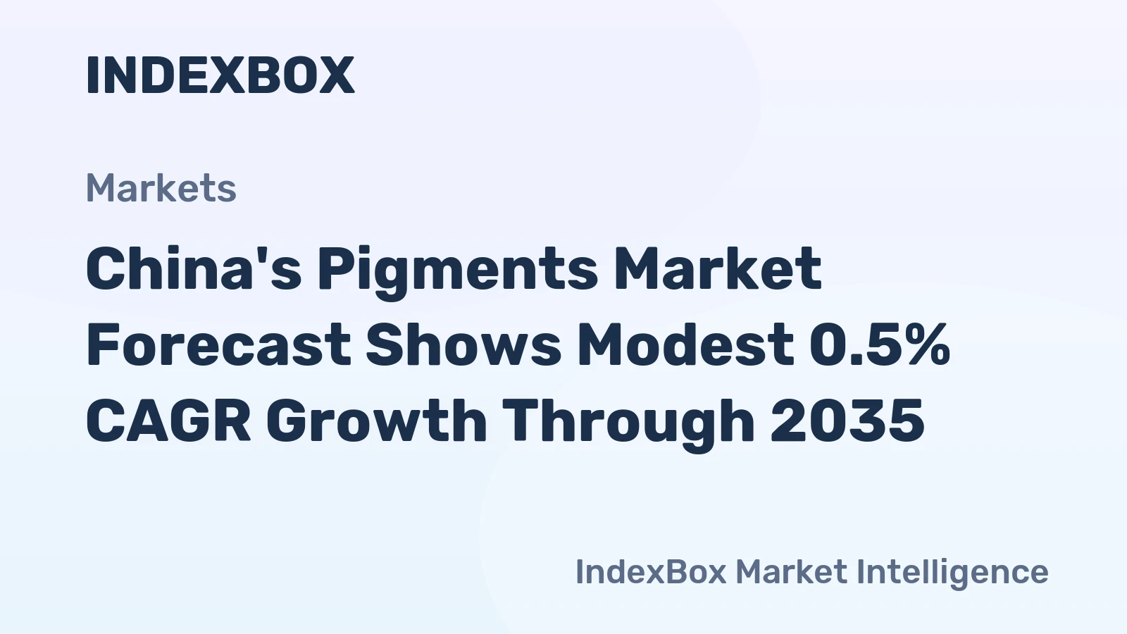 China's Pigments Market Forecast Shows Modest 0.5% CAGR Growth Through 2035