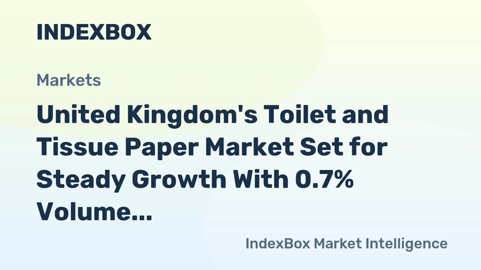 United Kingdom's Toilet and Tissue Paper Market Set for Steady Growth With 0.7% Volume CAGR Through 2035