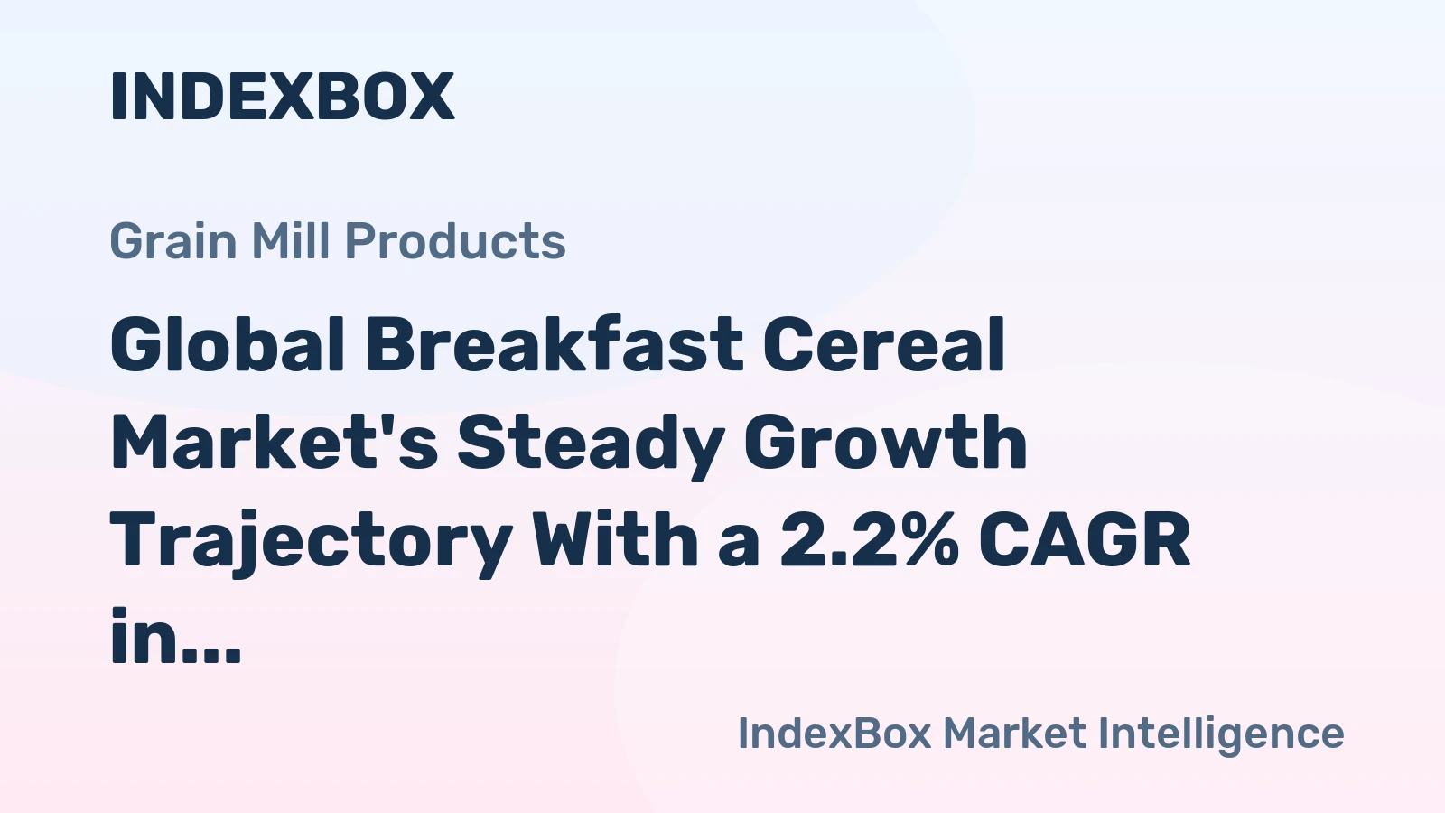 Global Breakfast Cereal Market's Steady Growth Trajectory With a 2.2% CAGR in Value Through 2035