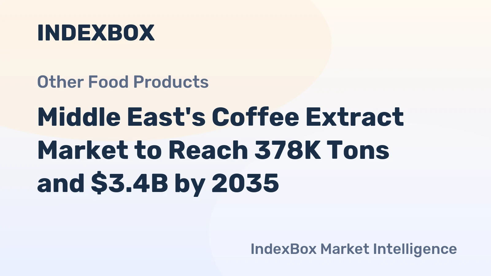Middle East's Coffee Extract Market to Reach 378K Tons and $3.4B by 2035