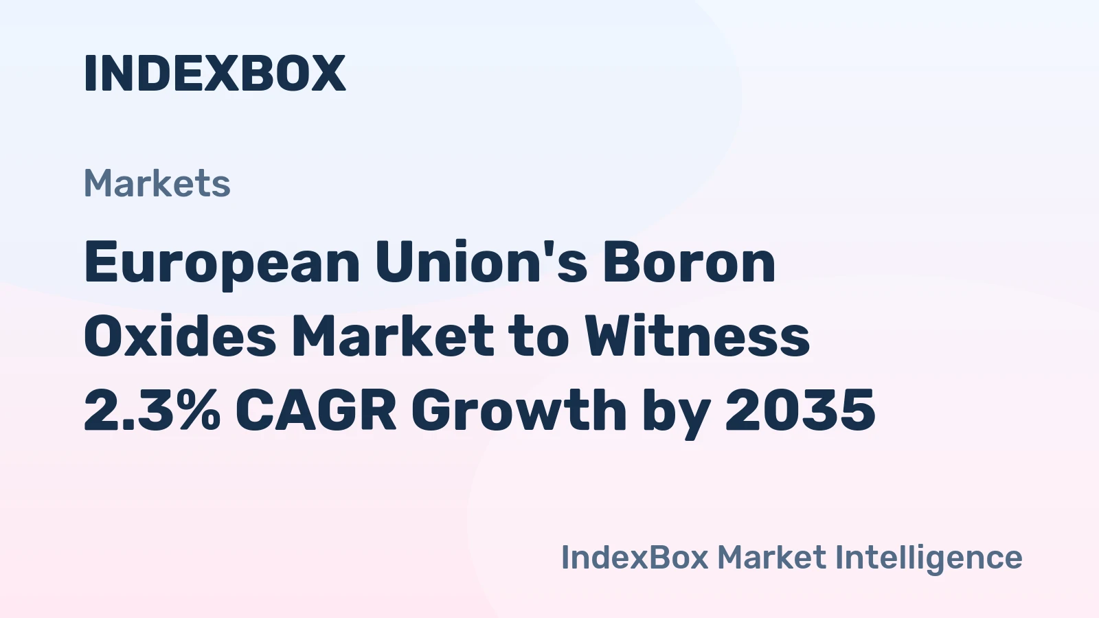 European Union's Boron Oxides Market to Witness 2.3% CAGR Growth by 2035