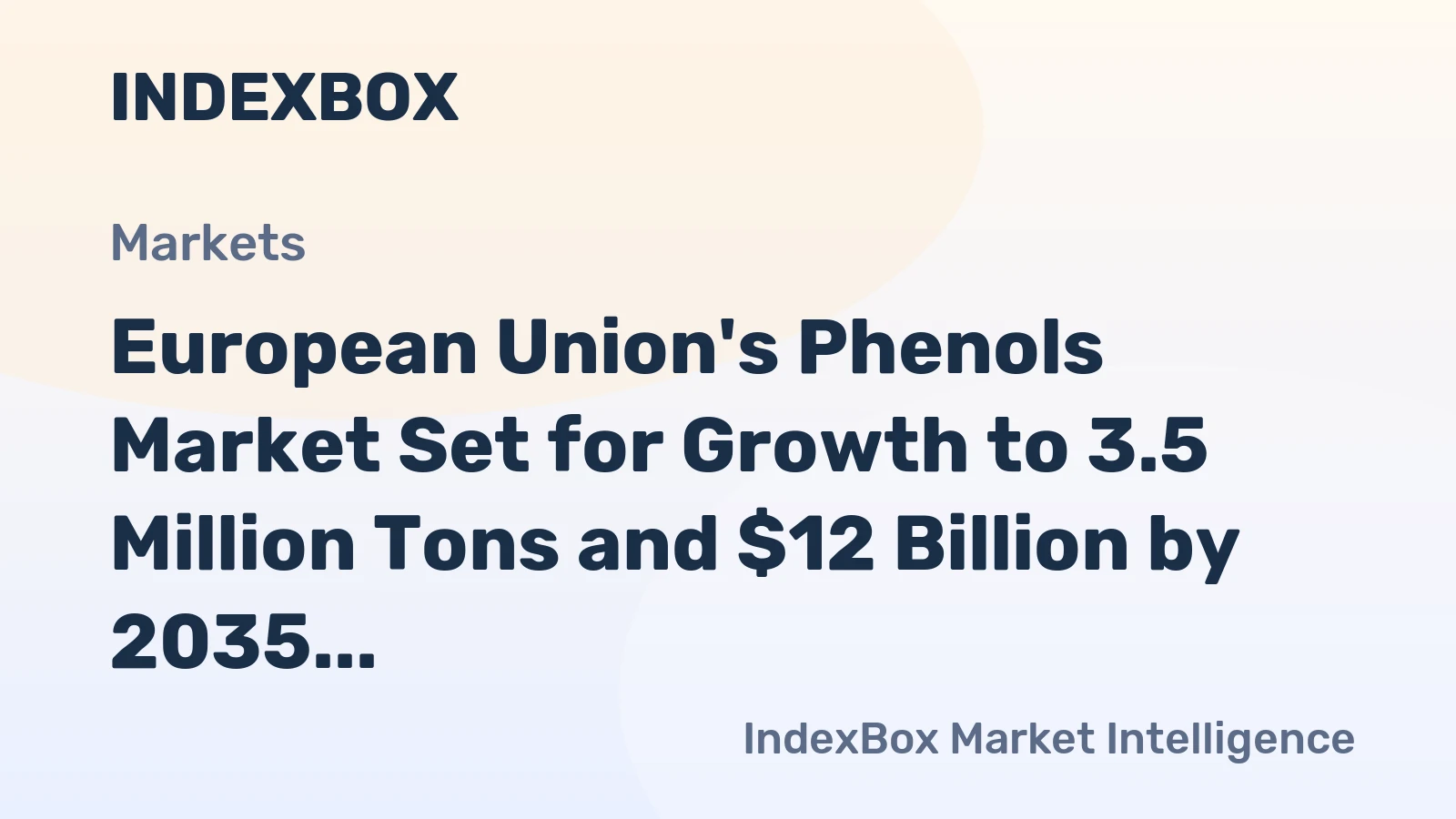 European Union's Phenols Market Set for Growth to 3.5 Million Tons and $12 Billion by 2035