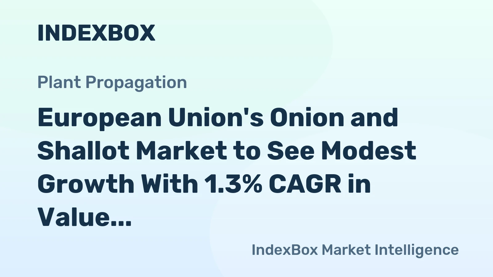 European Union's Onion and Shallot Market to See Modest Growth With 1.3% CAGR in Value Through 2035