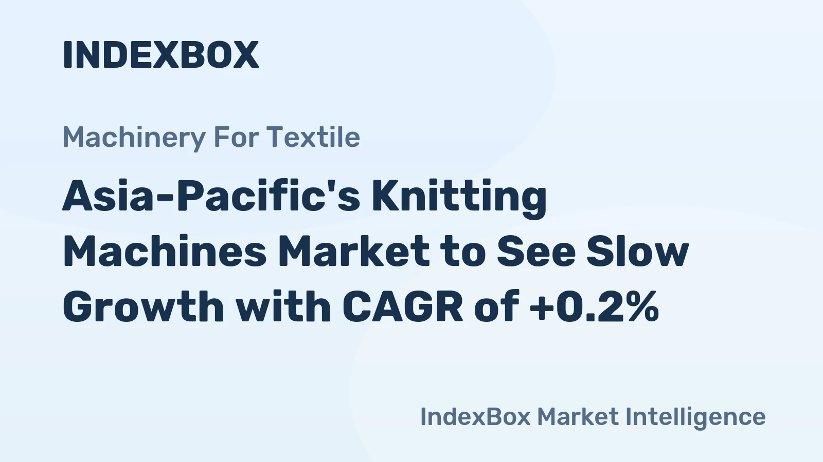 Asia-Pacific's Knitting Machines Market to See Slow Growth with CAGR of +0.2%