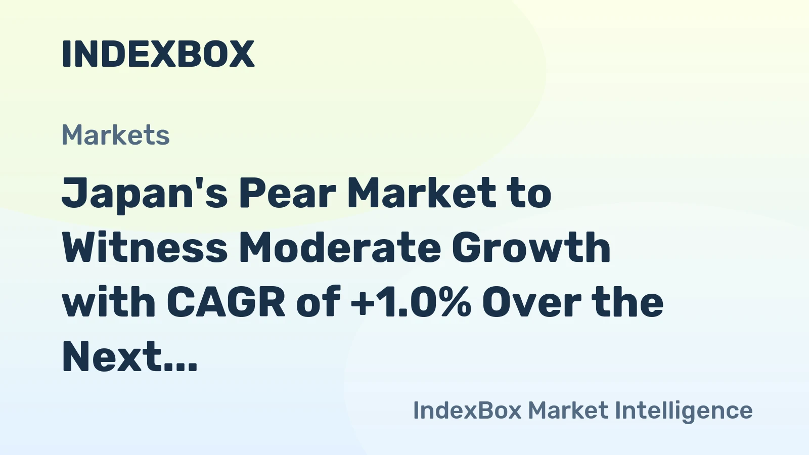 Japan's Pear Market to Witness Moderate Growth with CAGR of +1.0% Over the Next Decade