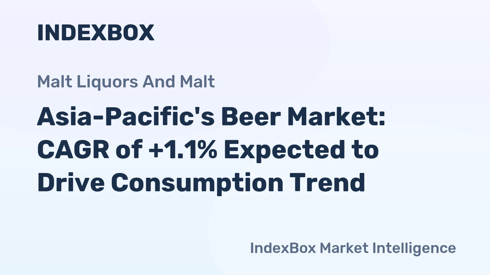 Asia-Pacific's Beer Market: CAGR of +1.1% Expected to Drive Consumption Trend